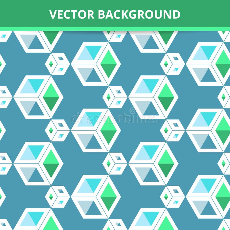 Seamless Vector Background. Abstract Pattern Three-dimensional Squares ...