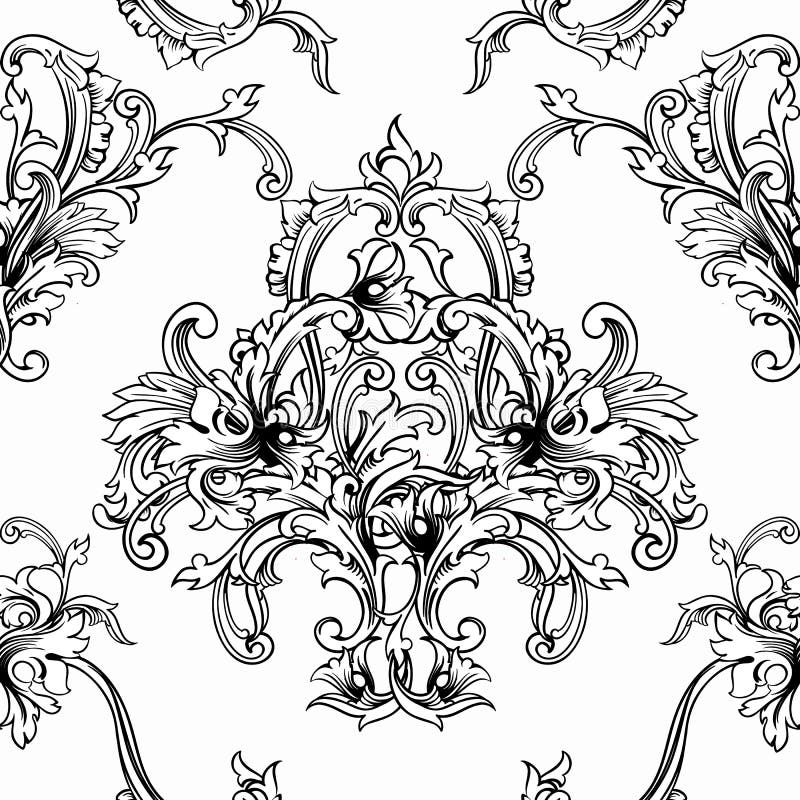 Seamless Vector Background. Baroque Pattern. Stock Vector ...