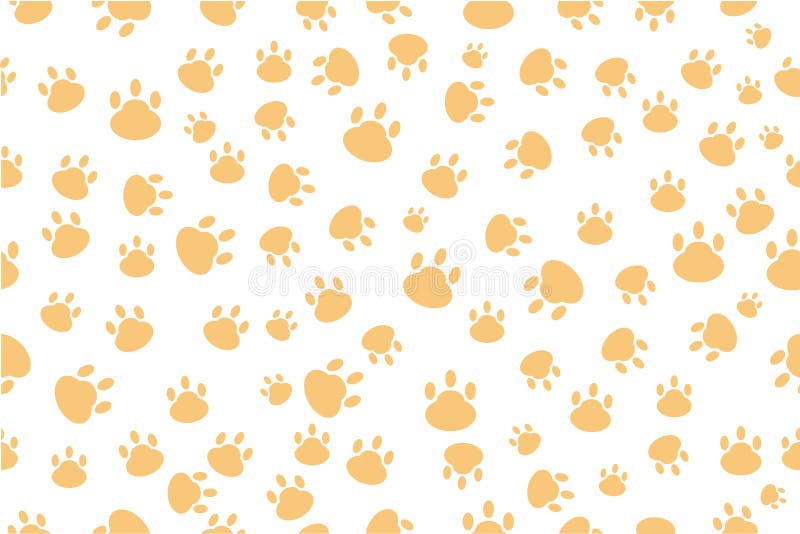 Seamless Vector Background - Dog Foot Print Stock Vector - Illustration ...