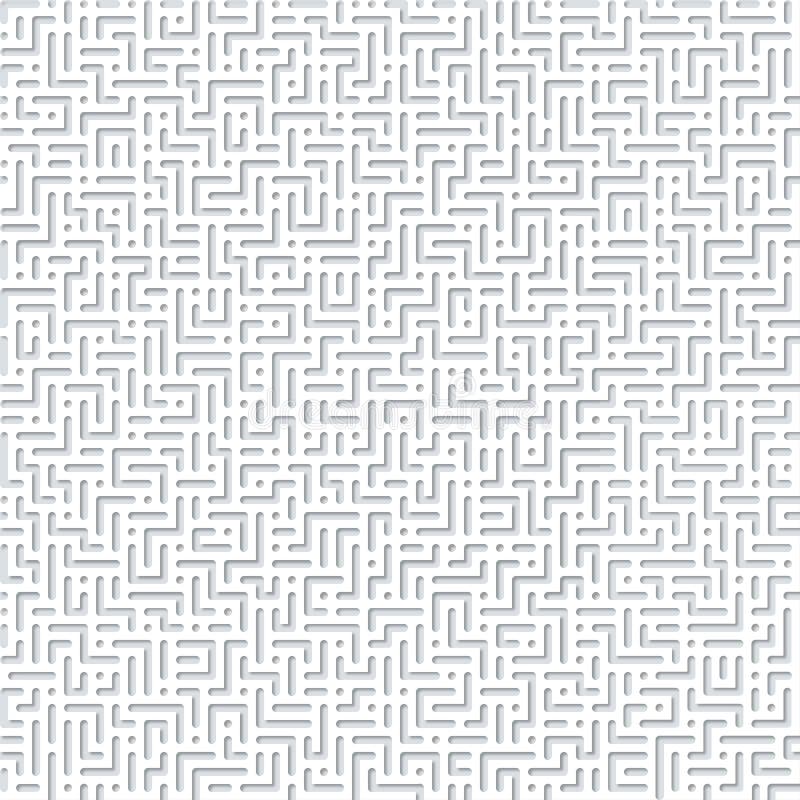 Seamless Labyrinth Print. Vector Monochrome Illustration. Original ...