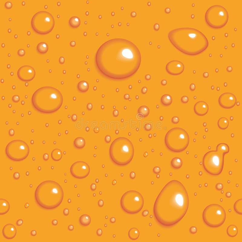 Seamless Vector Background. Orange Drops on Glass Stock Vector ...