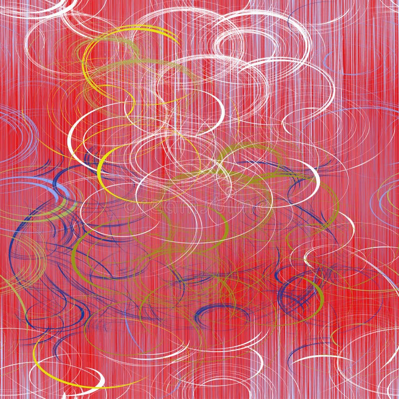 Seamless Vector Background with Rows of Grunge Stripe Oval Colorful ...