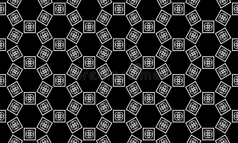 Seamless Geometric Vector Background, Simple Black and White Stripes ...