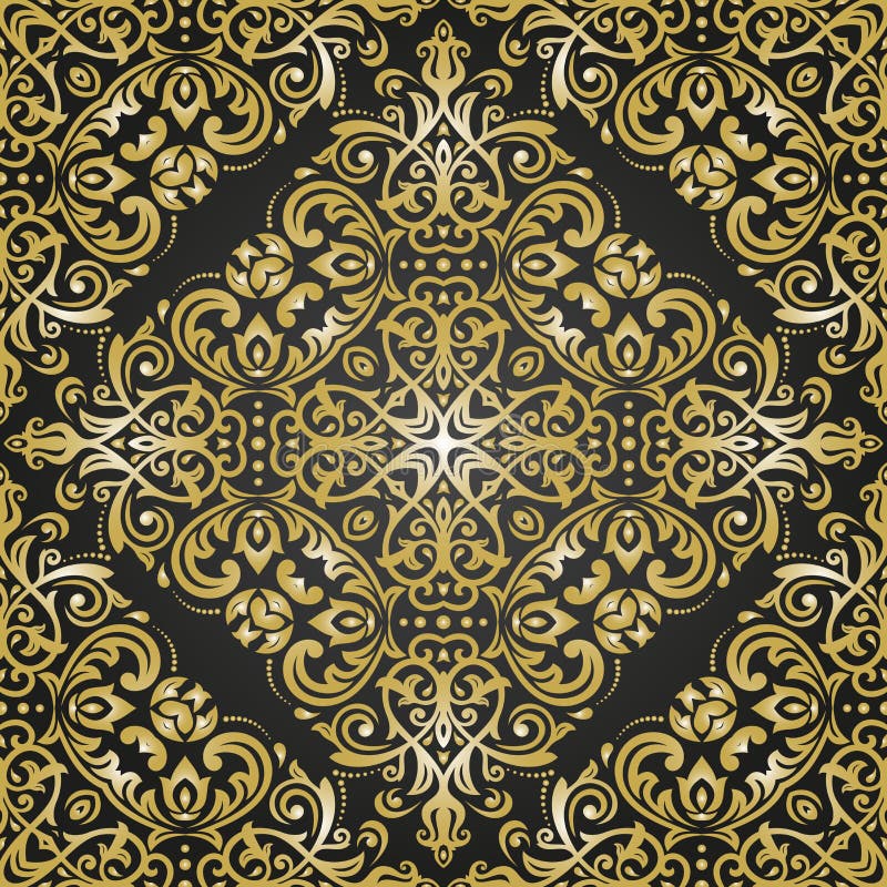 Seamless Vector Baroque Pattern Stock Vector - Illustration of ornament ...