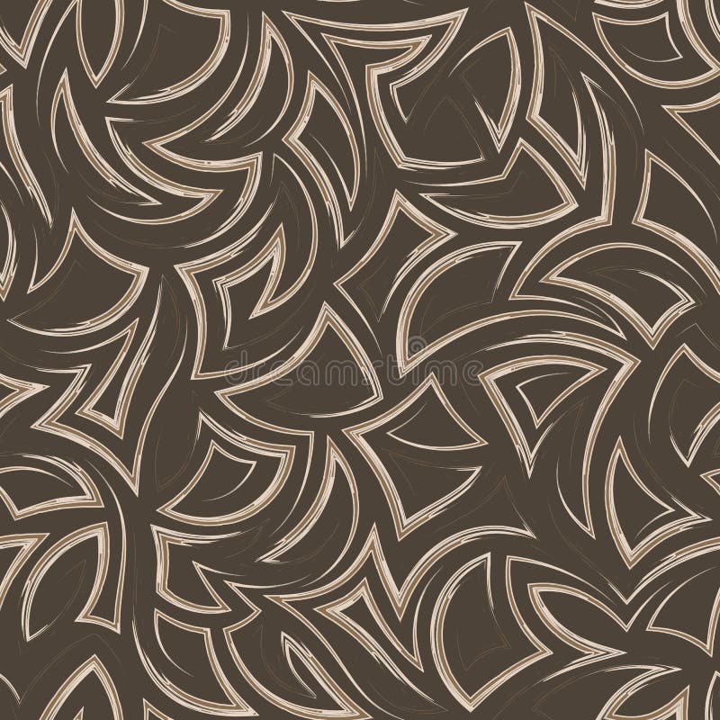 Seamless Vector Beige Texture of Angles and Triangles Drawn with Smooth ...