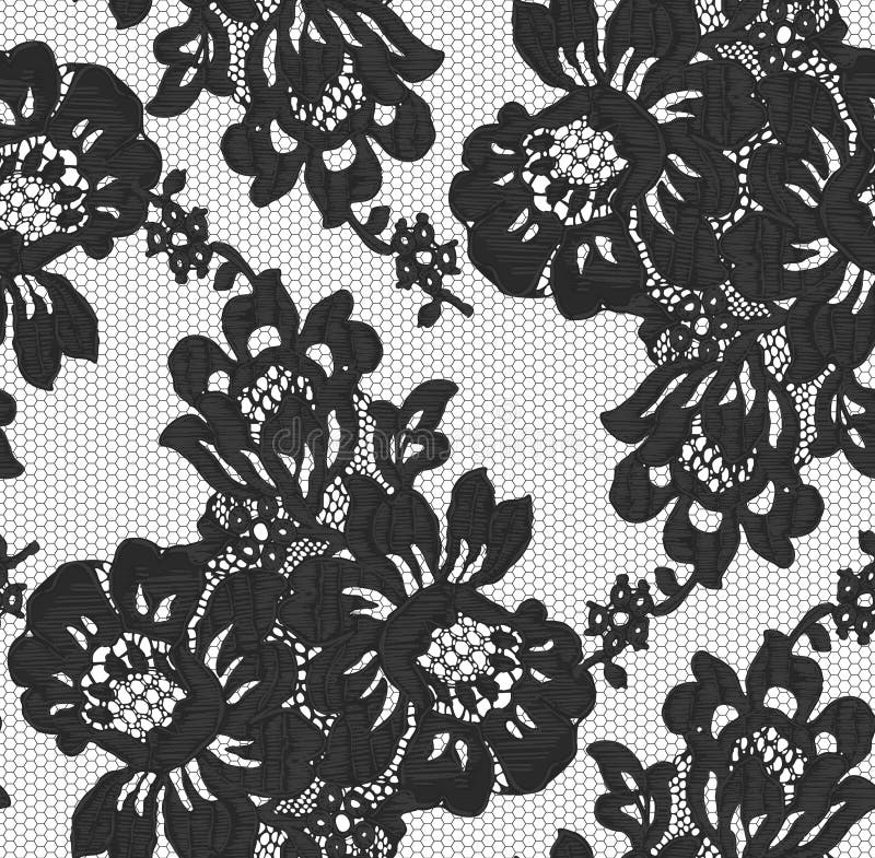 Seamless Vector Black Lace stock vector. Illustration of curve - 103562600