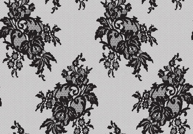 Seamless Vector Black Lace stock vector. Illustration of graphic ...