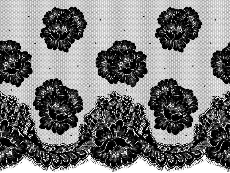 Seamless Vector Black Lace stock vector. Illustration of graphic ...
