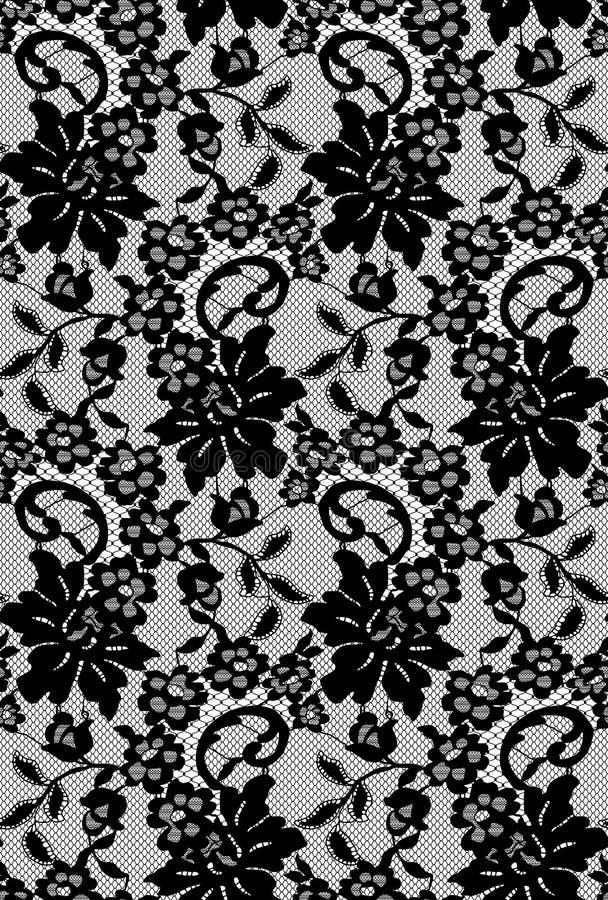 Seamless Vector Black Lace Pattern Stock Vector - Illustration of ...