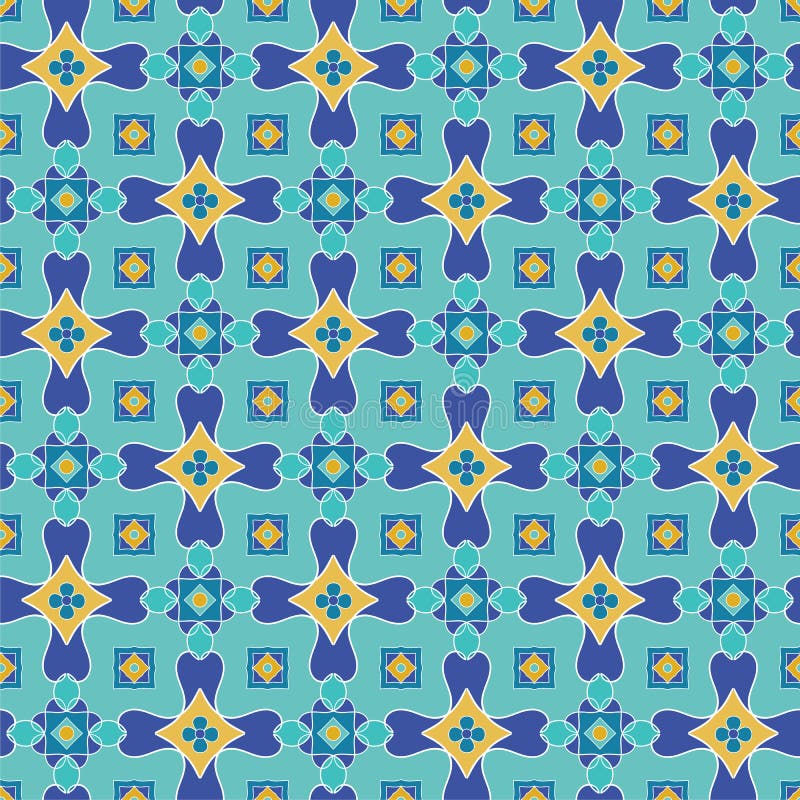 Seamless Vector Pattern with a Fantasy Tile Stock Illustration ...