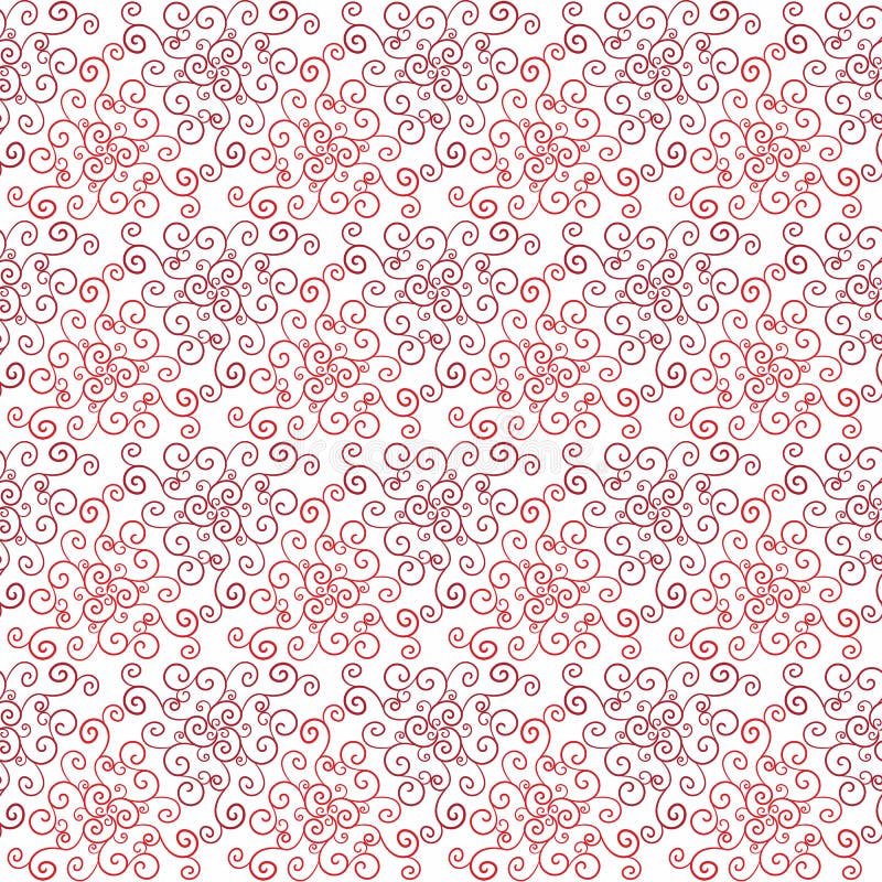 Seamless Bright Pattern with Red Spiral Motif Stock Vector ...