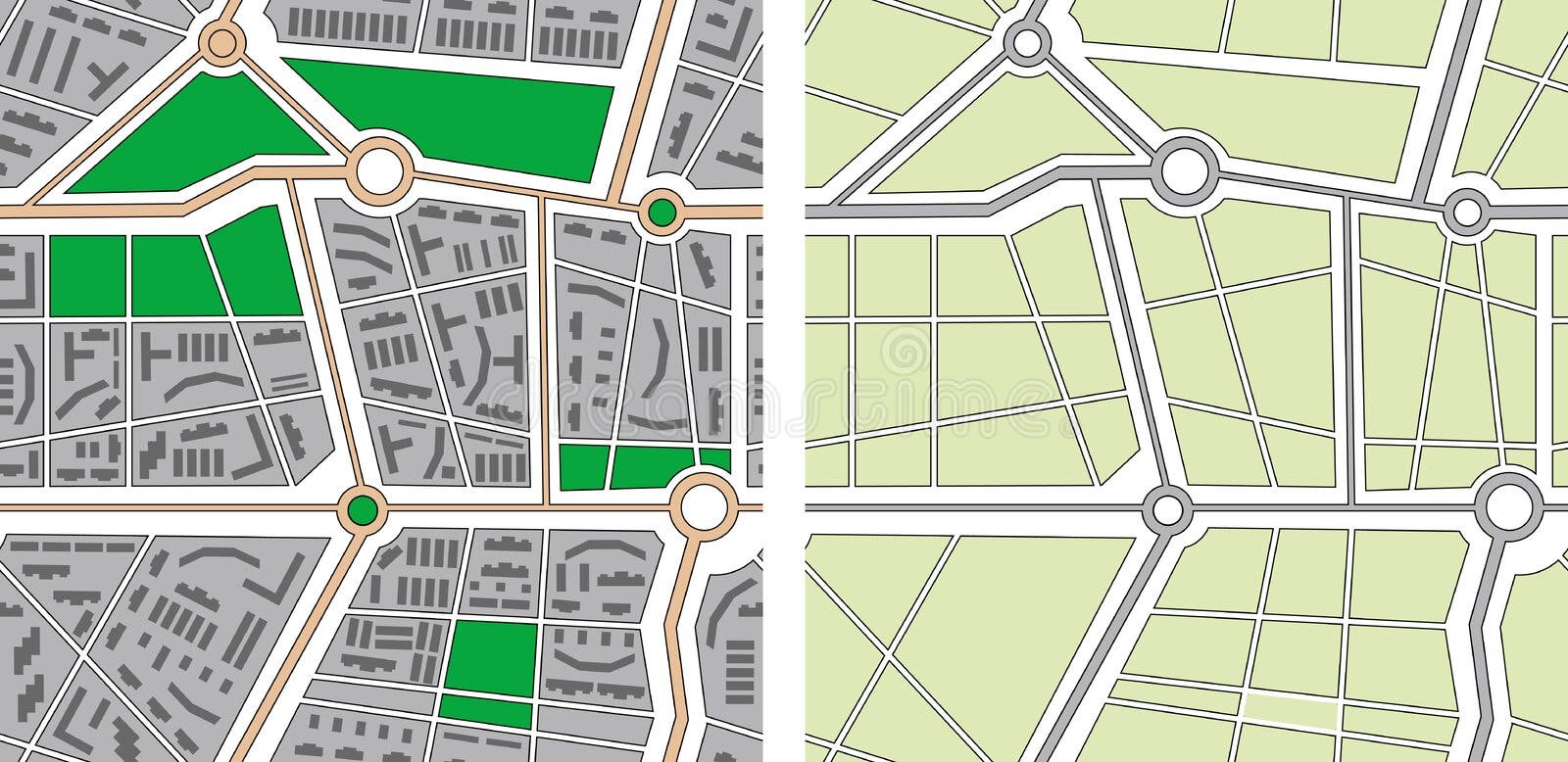 Nameless City Map stock vector. Illustration of planning - 20259118