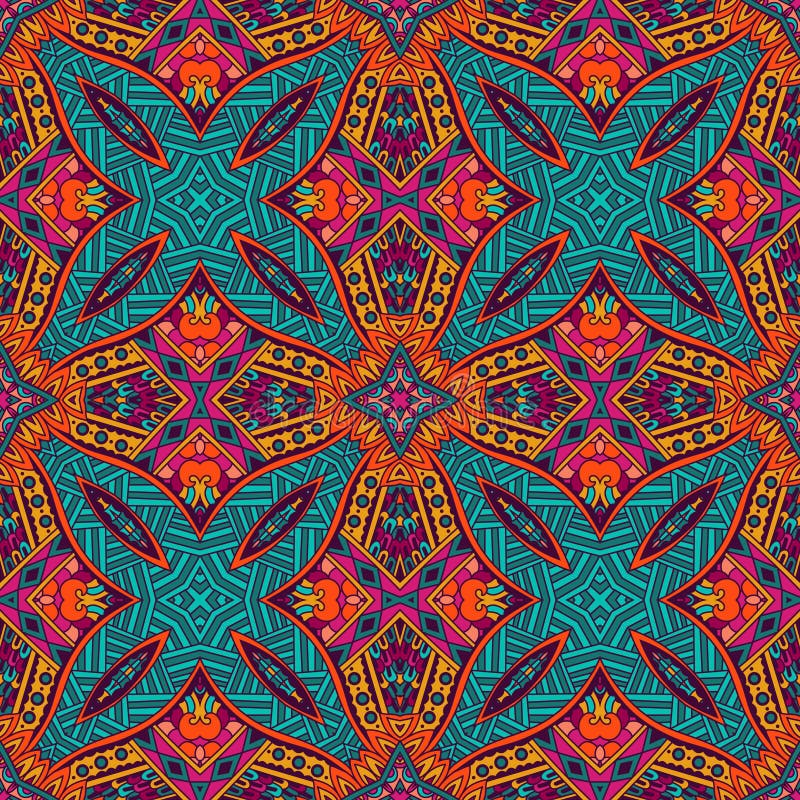 Seamless Vector Colorful Geometric Print Stock Vector - Illustration of ...