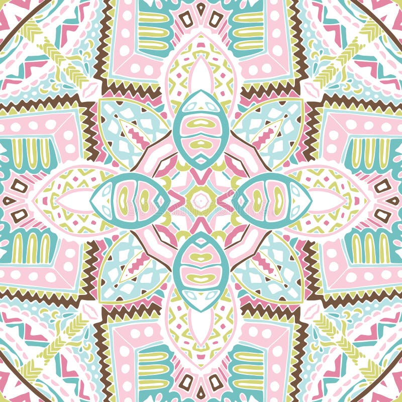 Seamless Vector Cute Geometric Print Stock Vector - Illustration of ...