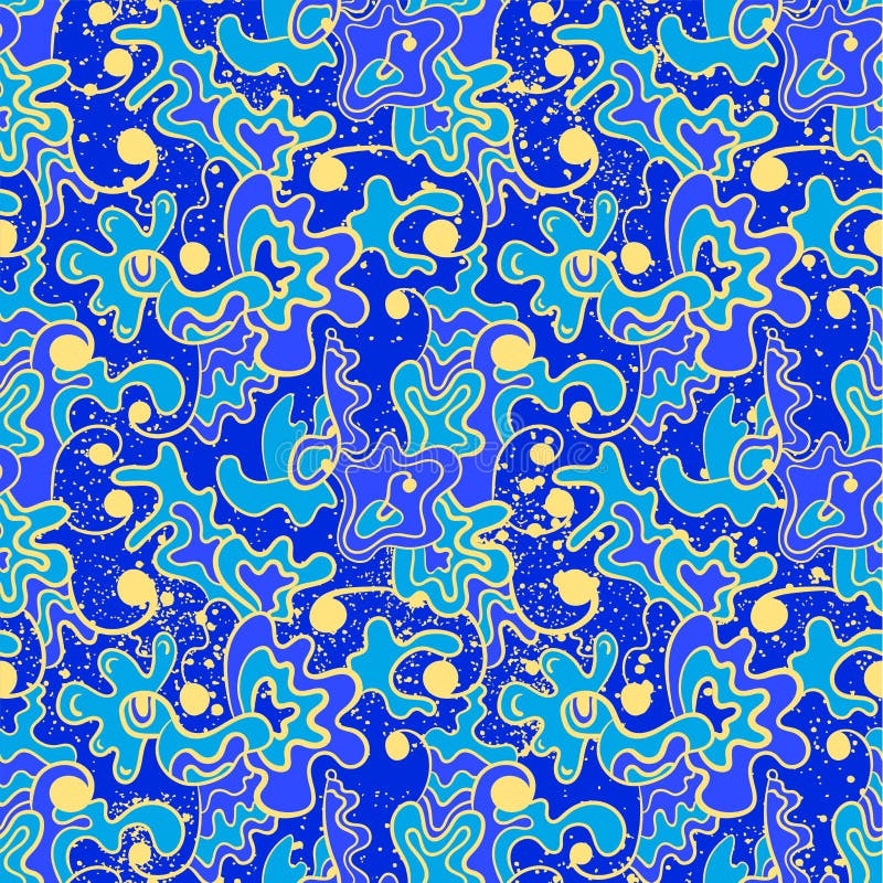 Seamless Vector Decorative Backdrop with Hand Drawn Nature Pattern ...