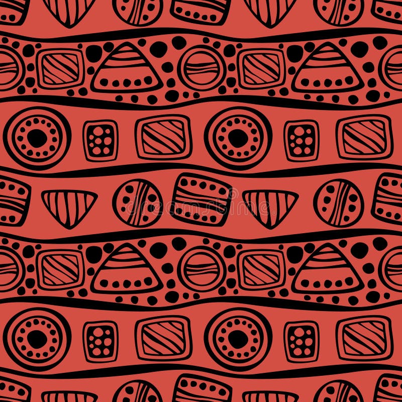 Seamless Vector Decorative Hand Drawn Pattern. Stock Vector ...