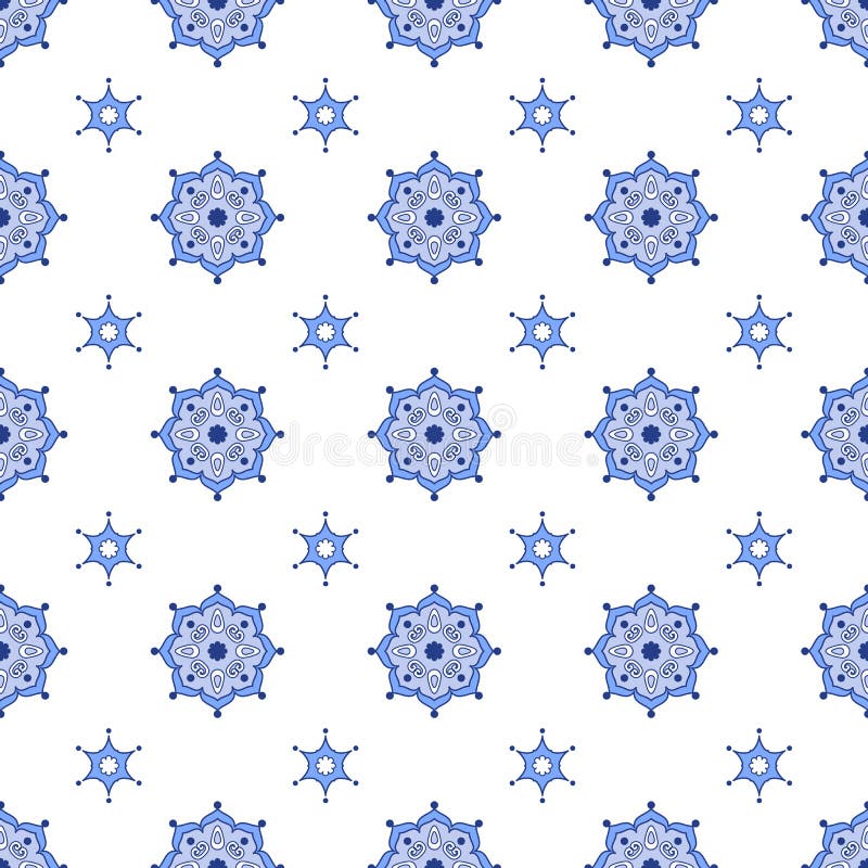Seamless Vector Delftware Pattern Stock Vector - Illustration of ...
