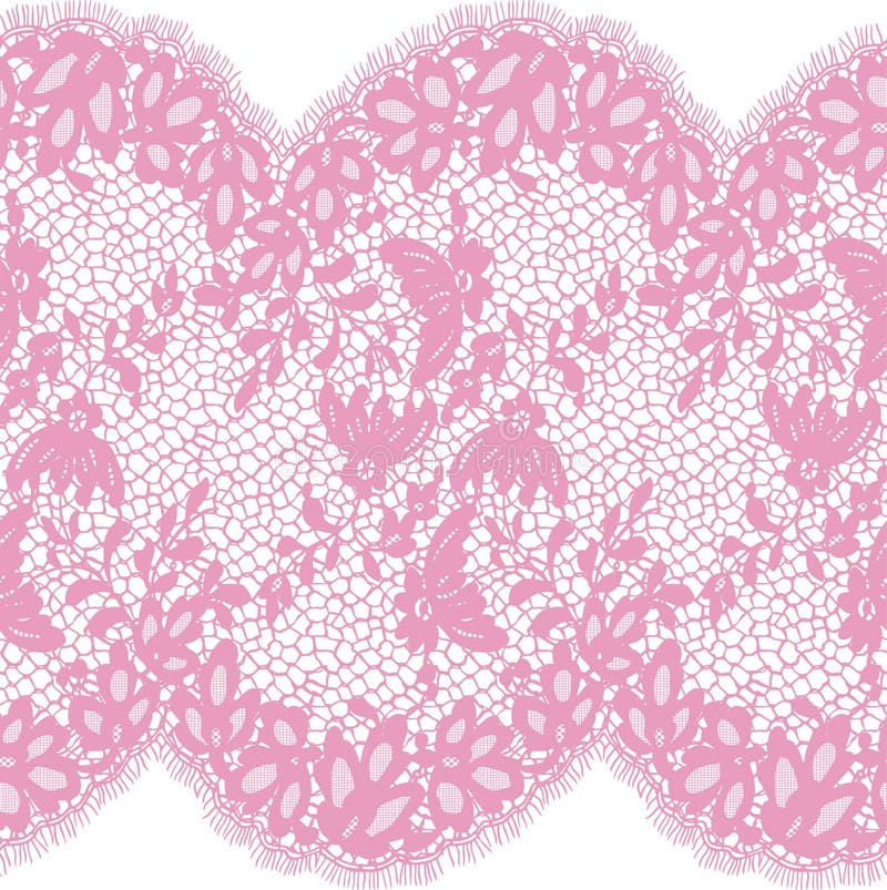 Seamless Vector Pink Lace Pattern Stock Illustration - Illustration of ...