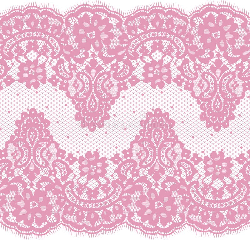 Seamless Vector Pink Lace Pattern Stock Vector - Illustration of lacy ...