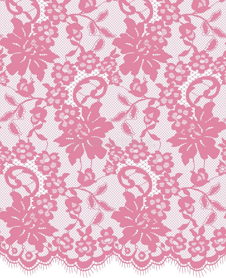 Seamless Vector Pink Lace Pattern Stock Vector - Illustration of ...