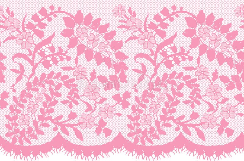 Seamless Vector Pink Lace Pattern Stock Vector - Illustration of flower ...