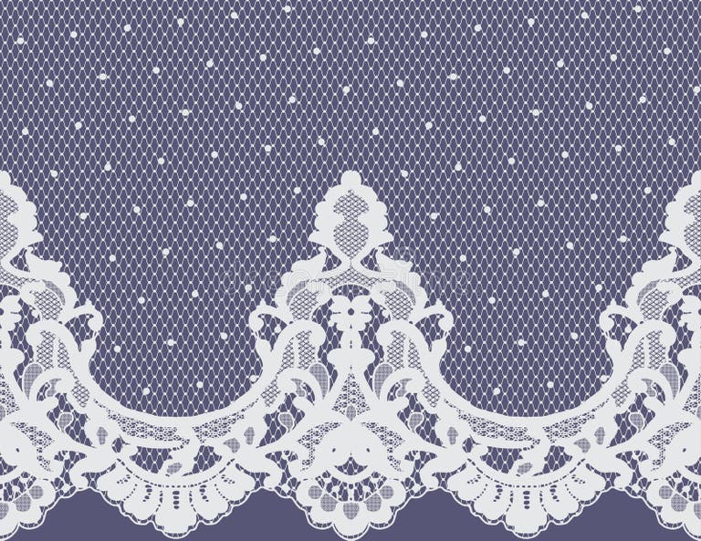 Seamless Vector White Lace Pattern Stock Vector - Illustration of cloth ...