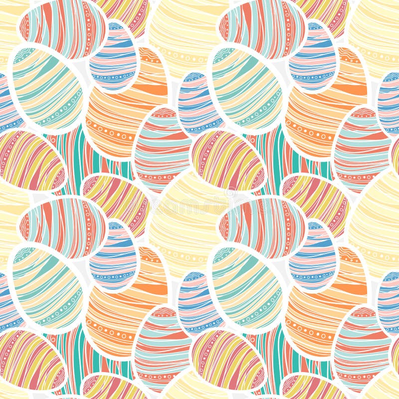 Seamless easter pattern stock vector. Illustration of happy - 36719845
