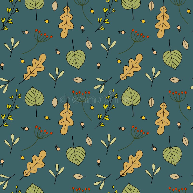 Teal Fall Leaves Stock Illustrations – 452 Teal Fall Leaves Stock ...