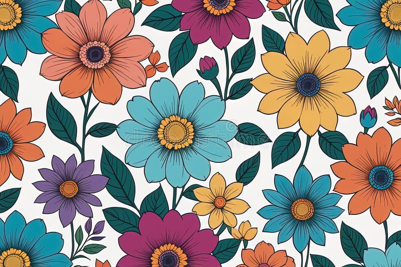 Seamless Vector Floral Pattern for Wallpapers, and Page Fills ...