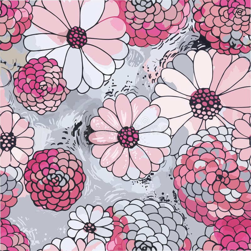 Seamless Vector Floral Texture Stock Vector - Illustration of design ...