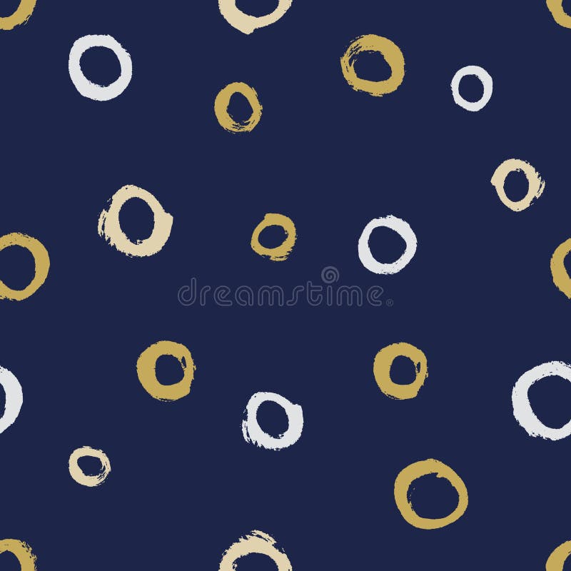 Seamless Vector Free Hand Doodle Circle Texture, Dry Brush Ink Art ...