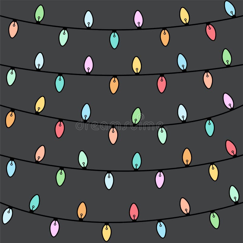 Seamless Vector Garlands Pattern. Stock Vector - Illustration of ...