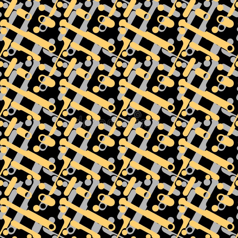 Seamless Vector Geometric Pattern. Brush Pen Hand Drawn Doodle a Stock ...