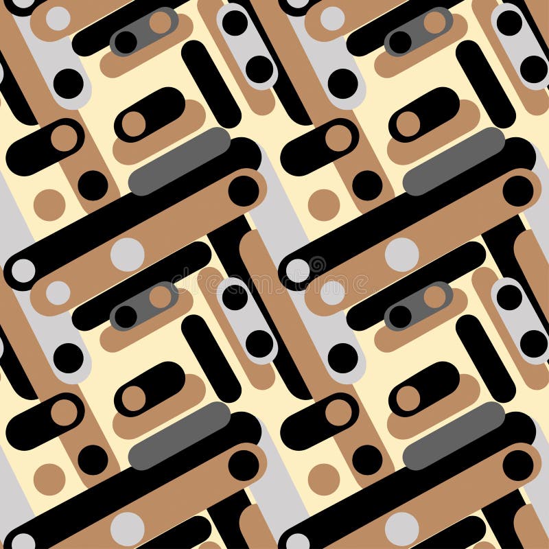 Seamless Vector Geometric Pattern. Brush Pen Hand Drawn Doodle a Stock ...