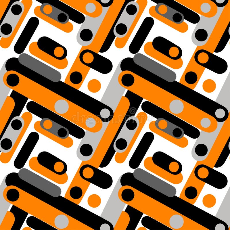 Seamless Vector Geometric Pattern. Brush Pen Hand Drawn Doodle a Stock ...