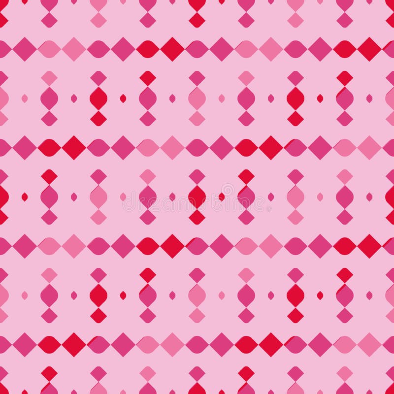 Seamless Vector Geometric Pattern with Candy Shapes in Pink Colors ...