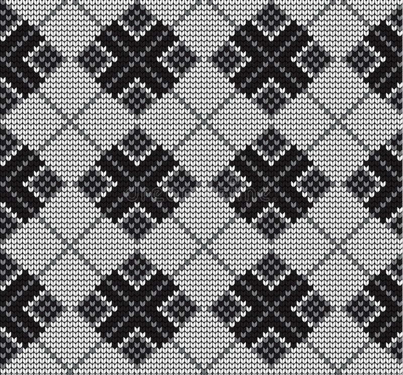 Seamless Vector Geometric Pattern Knitted Black and White Stock ... Seamless Vector Geometric Pattern Knitted Black and White Stock ...