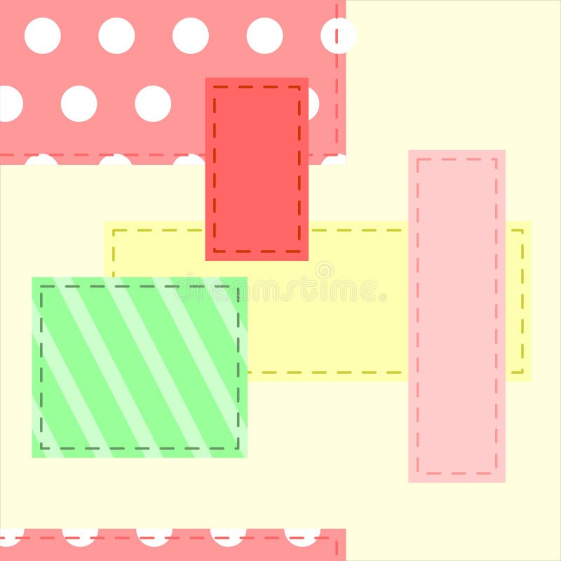 Seamless Vector Geometric Pattern of Pieces of Different Fabrics; from ...