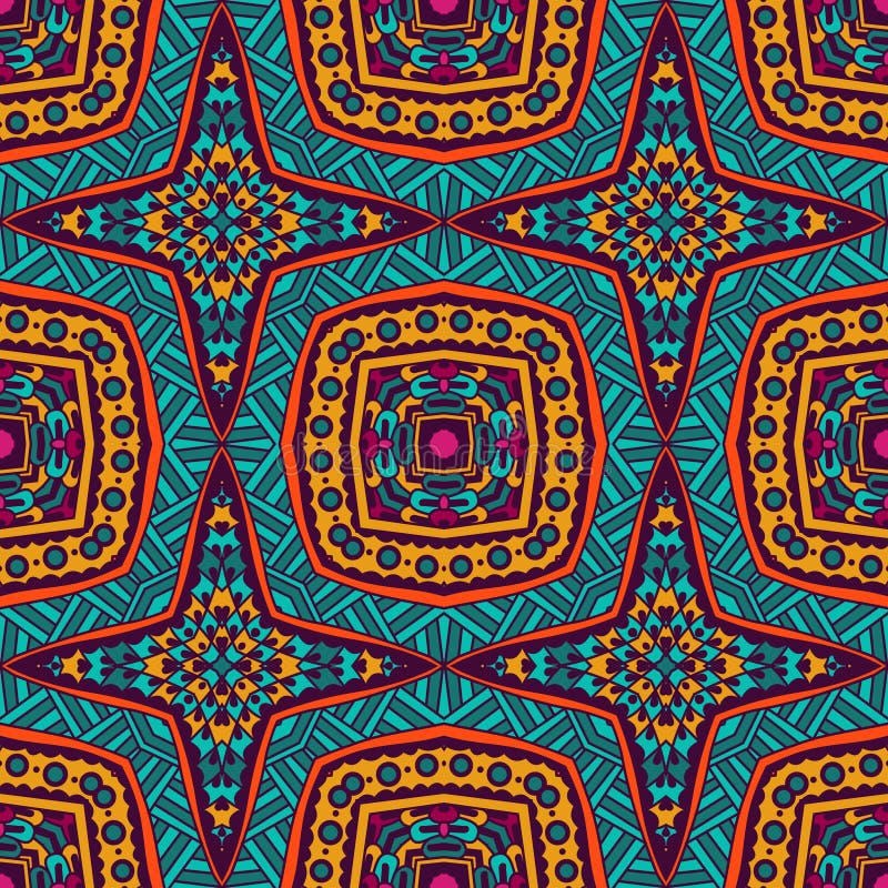 Seamless Vector Geometric Print Stock Vector - Illustration of indian ...