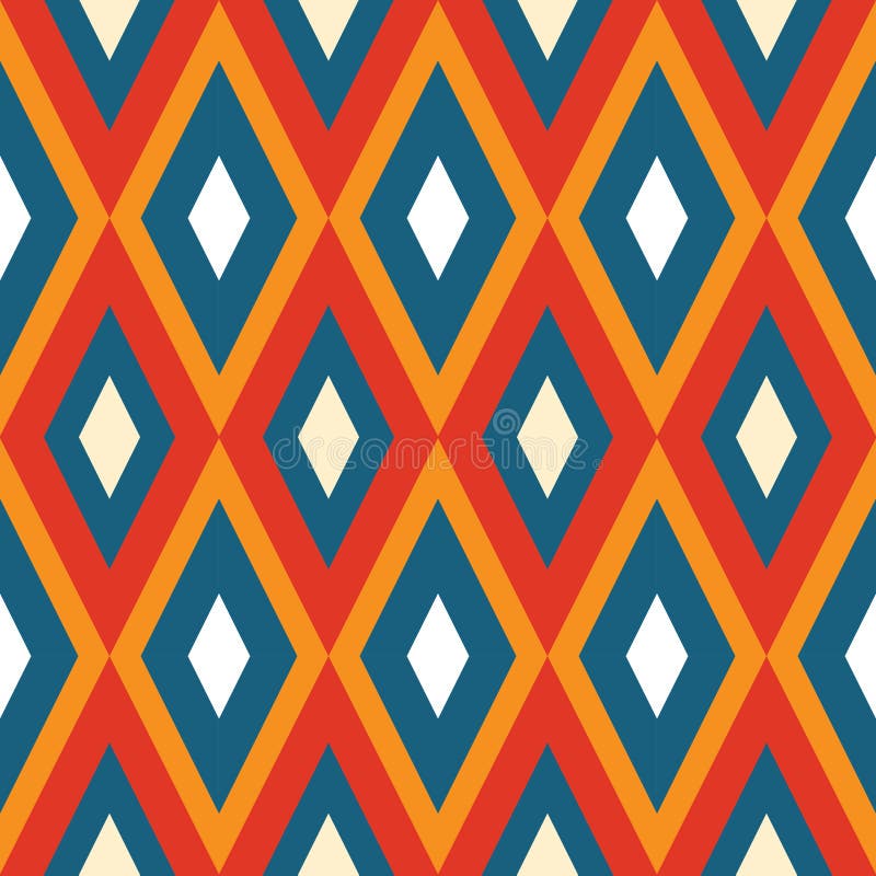 Seamless Vector Geometric Rhombus Stock Vector - Illustration of ...