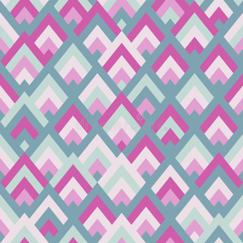 Seamless Vector Geometric Rhombus Color Pattern Background Stock Vector ...