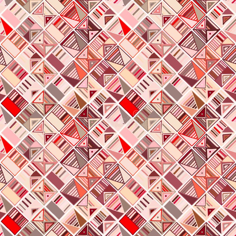 Seamless Vector Geometrical Pattern, Hand Drawn Decorative Elements ...