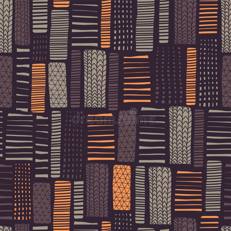 Seamless Vector Geometrical Pattern. Vertical Rectangles Sand, Orange ...