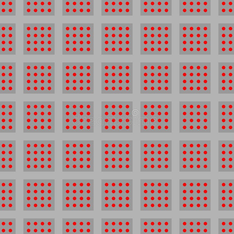Seamless Vector Graphic of a Grid a Grey Squares, Each Containing a ...