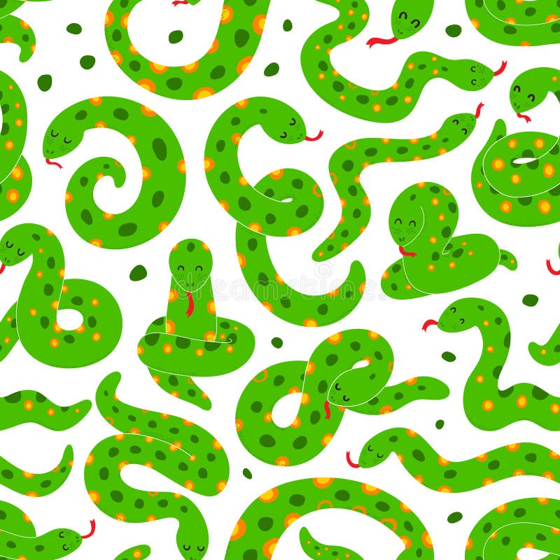 Retro snakes pattern stock vector. Illustration of creature - 27187678
