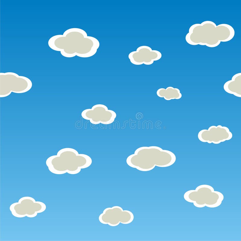 Seamless Vector Horizontal Texture with Clouds Stock Vector ...