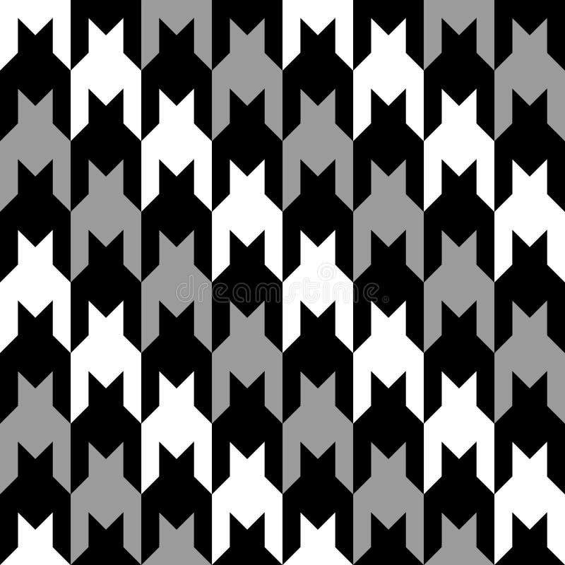 Houndstooth_Black-White stock vector. Illustration of dogtooth - 3491441