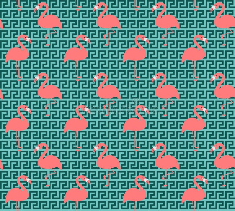 Seamless Flamingo Pattern Vector Illustration Stock Illustration ...