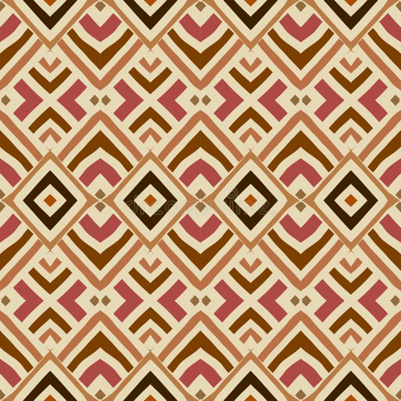 Seamless Vector Image. Beige Herringbone Geometric Pattern . Tribal ...