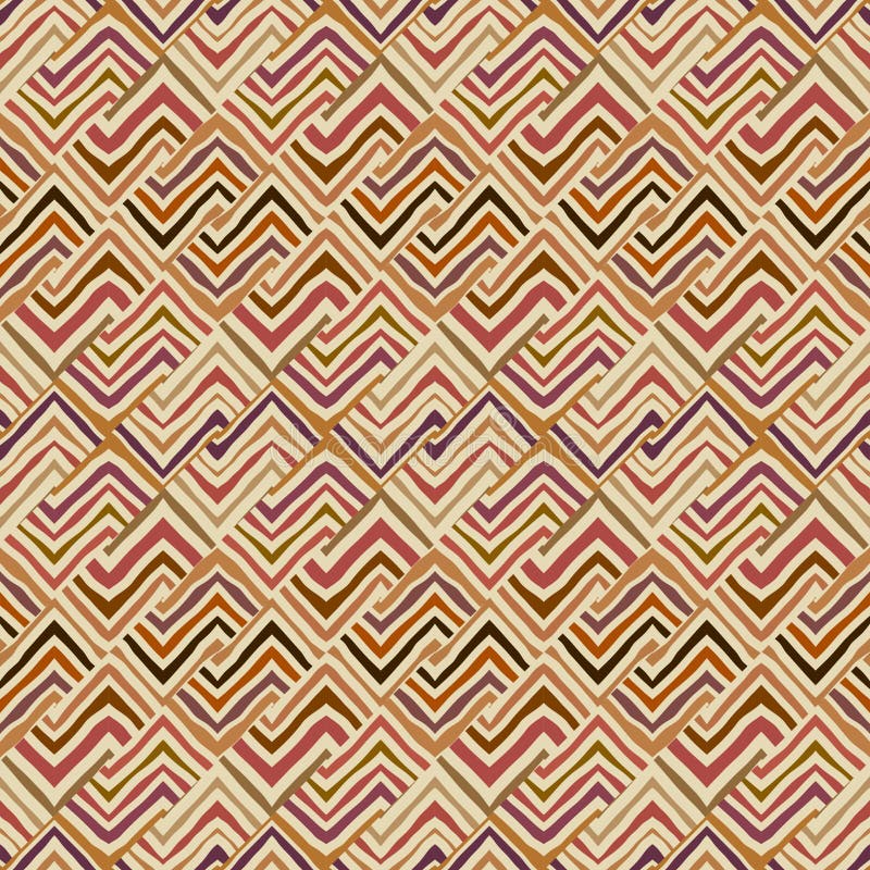 Seamless Vector Image. Beige Herringbone Geometric Pattern . Tribal ...